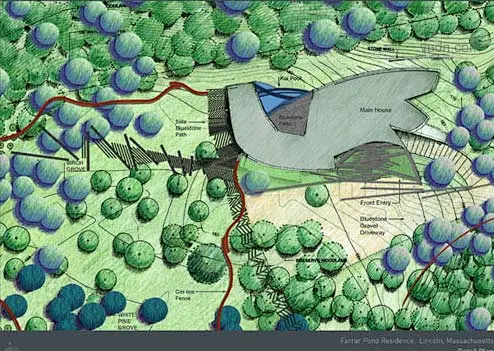 Farrar带池塘的别墅景观 - 视觉同盟(VisionUnion.com)-花瓣网