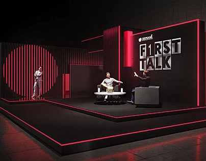 First Talk TV studio for Sberbank-花瓣网