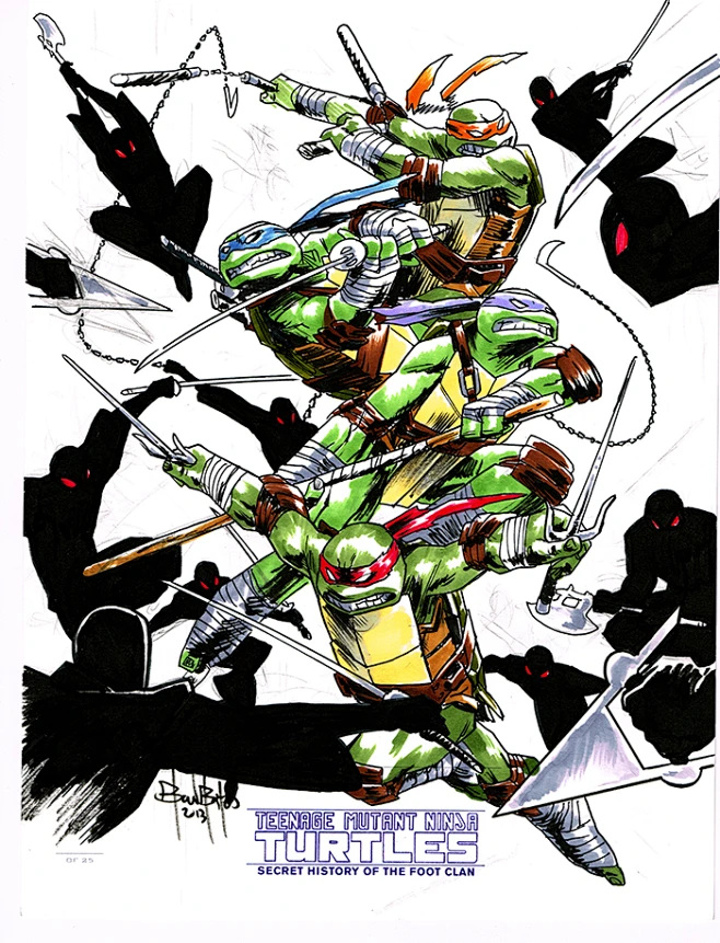 IDW TMNT Limited color sketch 04 by BenBates on deviantART-花瓣网