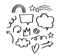 Simple Line Sticker素材-花瓣网