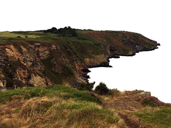 悬崖, 岩石, 海岸, 布列塔尼, 法国, 自然, 景观