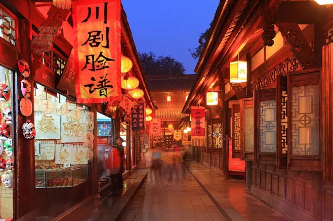 成都锦里古街图片素材-花瓣网