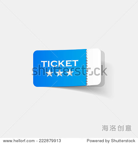 realistic design element: ticket