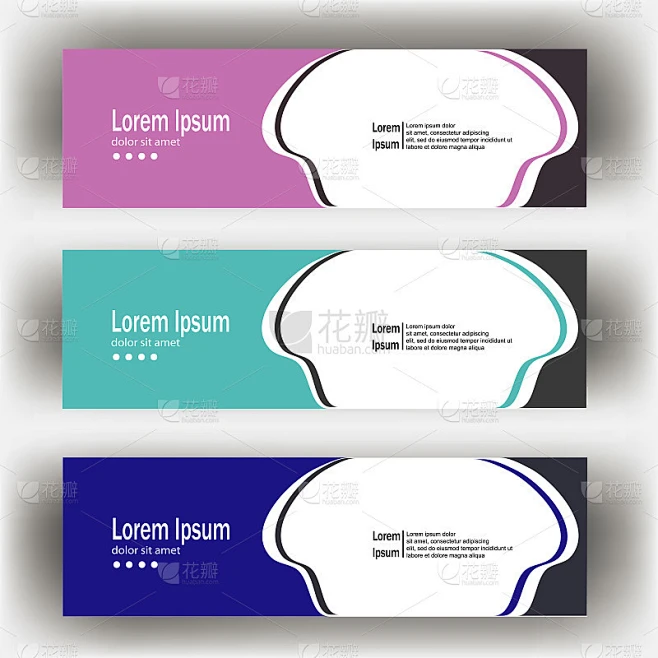 abstract geometric design banner web template. Ban素材-花瓣网