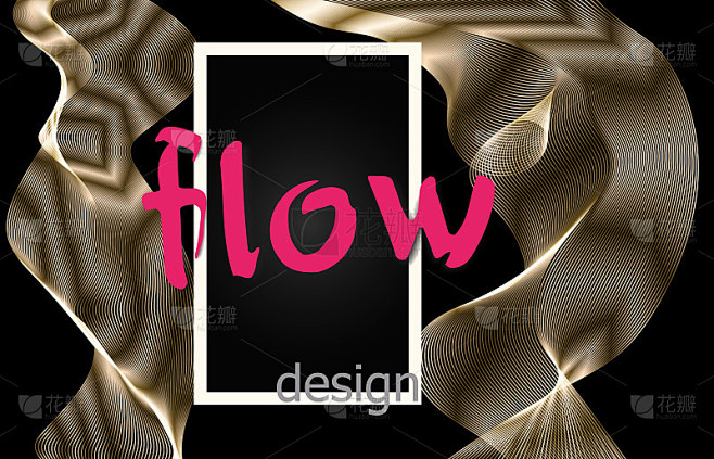 Flow shapes design. Liquid wave. 3d flow shape.