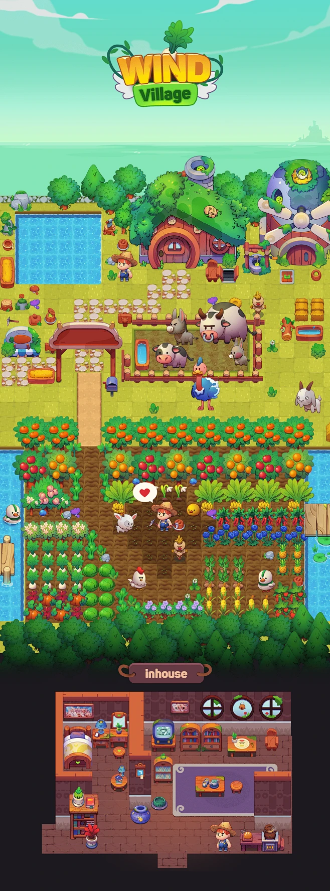 WIND VILLAGE ( Ngoi Lang Cua Gio ) : Colorful farm world in mobile game ...
