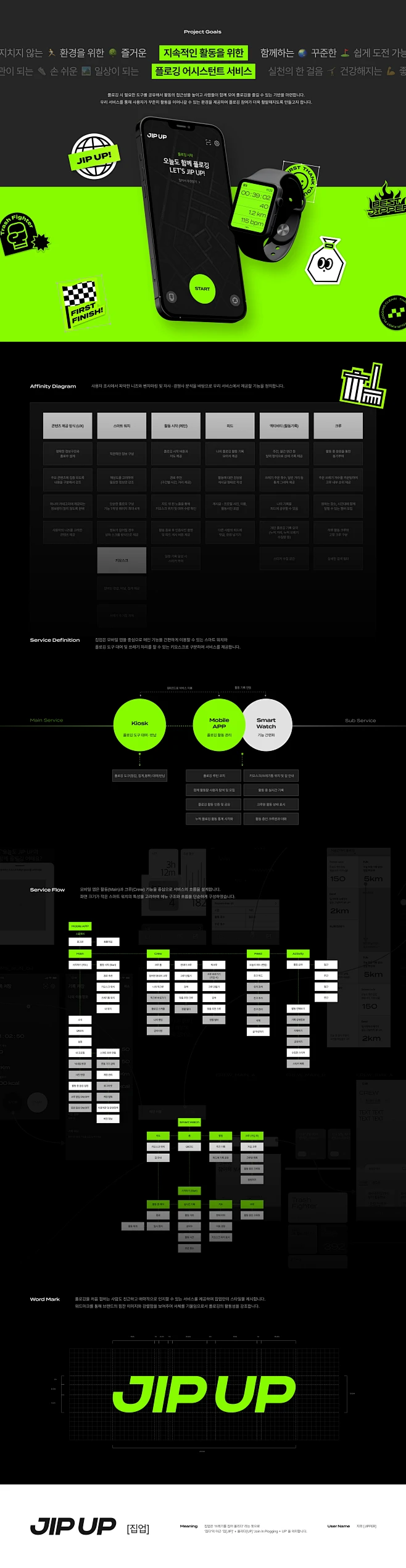 집업 JIP UP - 플로깅 어시스턴트 서비스 UX/UI 컨셉 제안 by 김태현 - 노트폴리오 : 노트폴리오는 여기저기 흩어져 ...