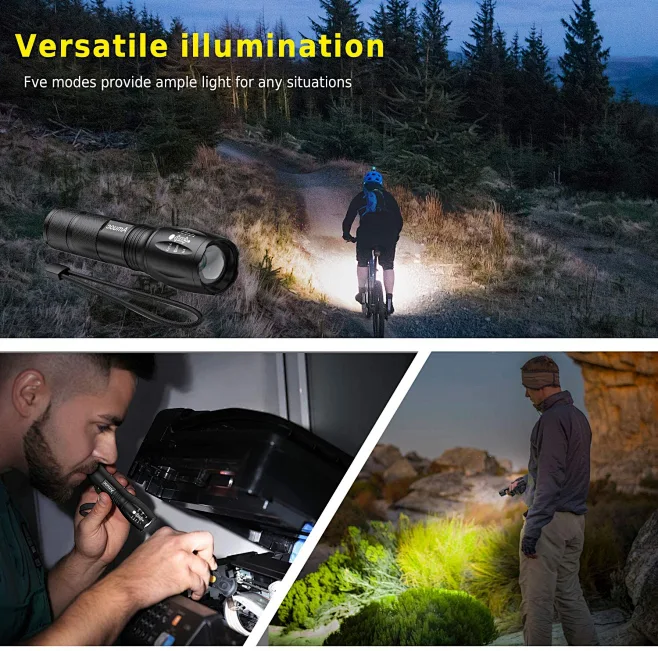 Amazon.com: Flashlights, LED Tactical Flashlight S1000 - High Lumen, 12 ...