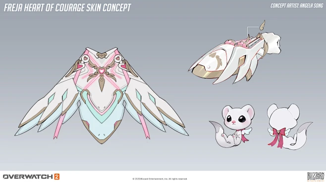 Overwatch 2 : Dokiwatch Freja Heart of Courage Skin Concept-花瓣网