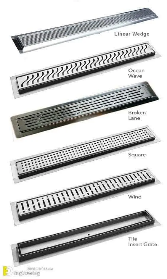 four different types of grates are shown in this diagram, with the ...