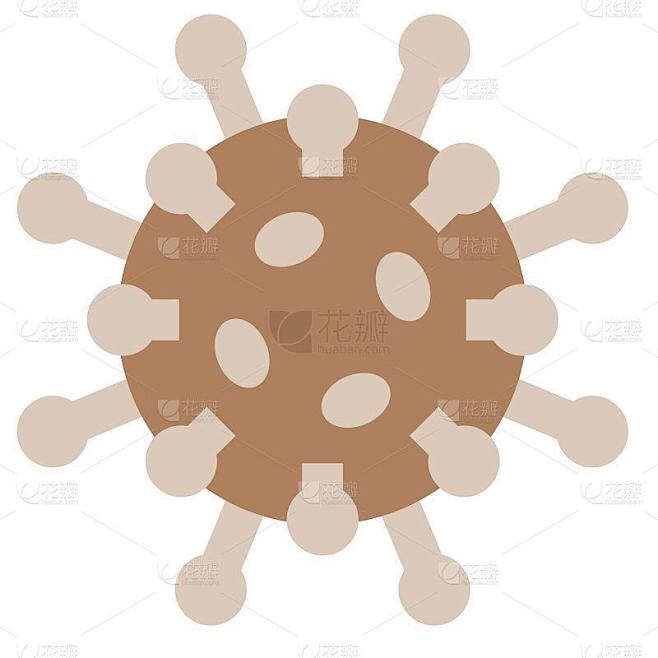 病毒或细菌载体插图，平面风格图标