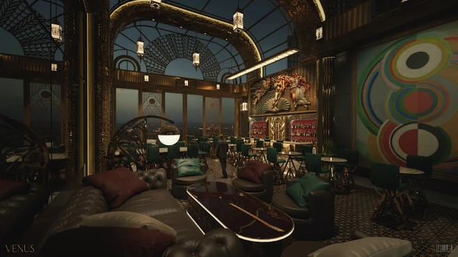 VENUS LOUNGE / Concept Art / Interior Design / 2022-花瓣网