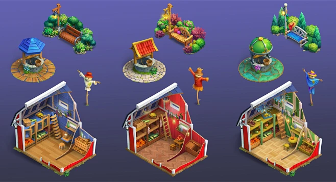 Farmscapes game objects-花瓣网