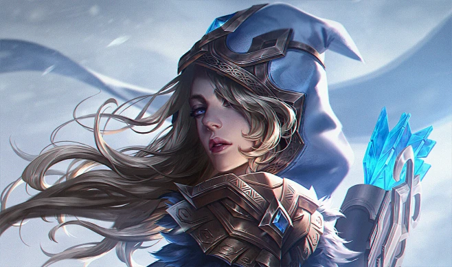 极地女神 艾希Ashe_FreljordSkin_WR-花瓣网
