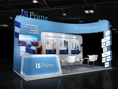 ISPrime电子科技展台展览展示设计展览模型-花瓣网