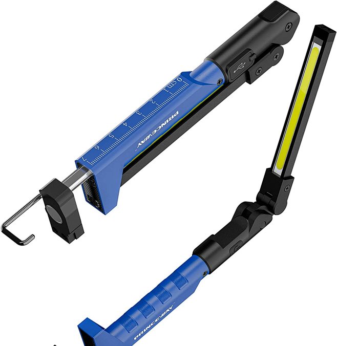 PRINCEWAY Portable LED Work Light, Rechargeable COB LED Pocket ...