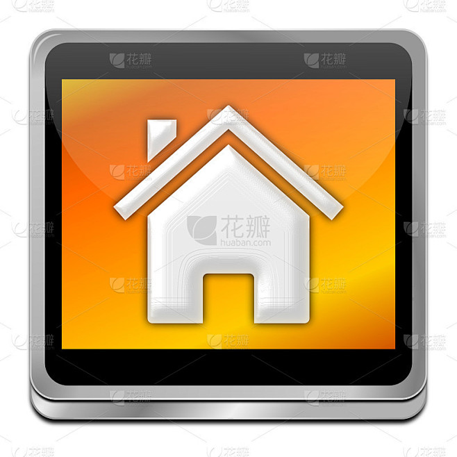 Home按钮- 3D插图
