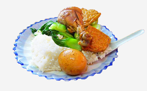 沙县小吃鸭腿饭免抠素材_新图网 https://ixintu.com 沙县 米饭 美食 鸭腿饭