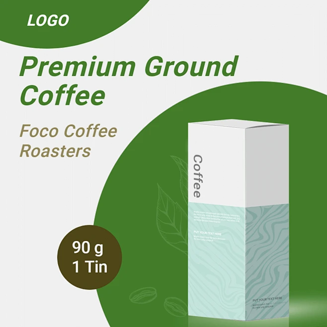 Green Color System Simple Coffee Powder Promotion Ecommerce Product ...