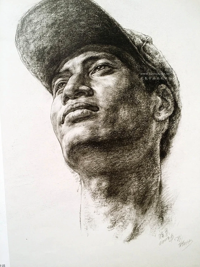 xuehuahua.net/sumiao仰视图男头像素描画(1)-花瓣网