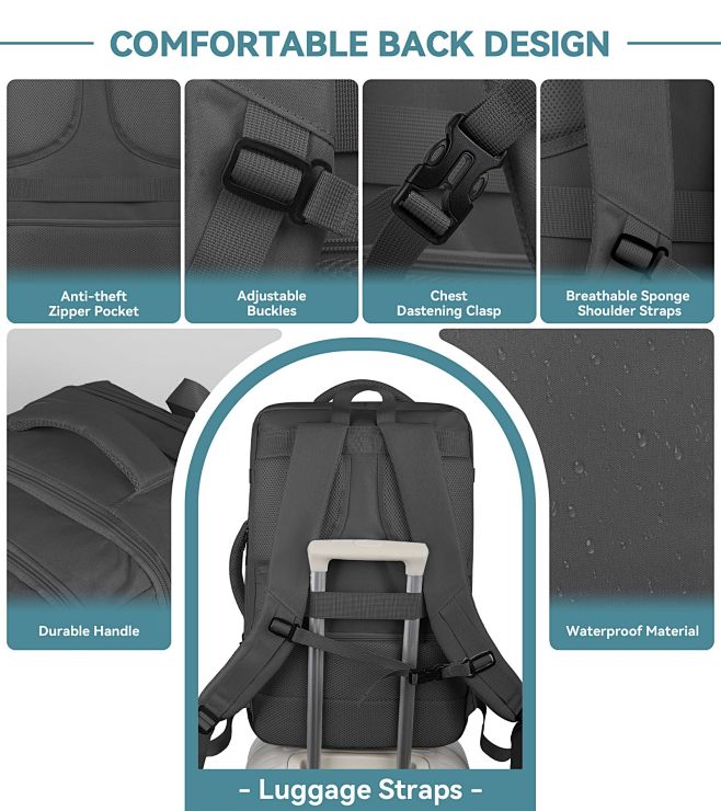 Amazon.com: Travel Backpack, Extra Large Backpack, Carry On Backpack ...