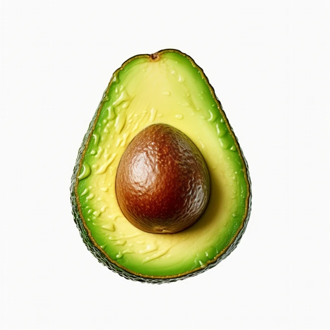 avocado. realistic photograph. 8k. isolated white background-花瓣网