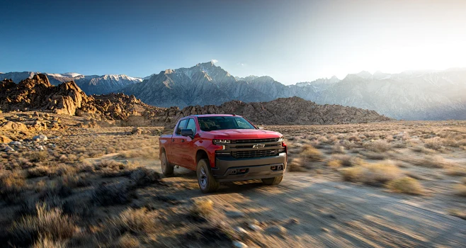 car CG CGI chevrolet CHEVY desert dirt Landscape sunset Truck-花瓣网