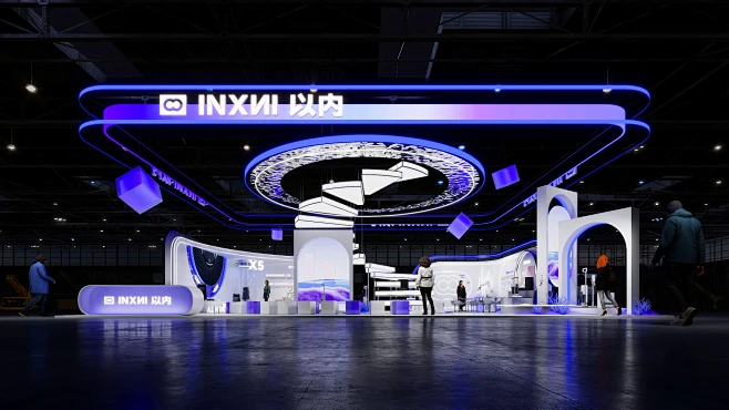 exhibition stand showcase 3d design Space design-花瓣网