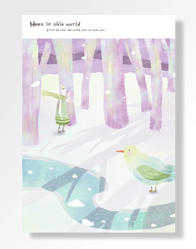 日系童话手绘背景图-花瓣网