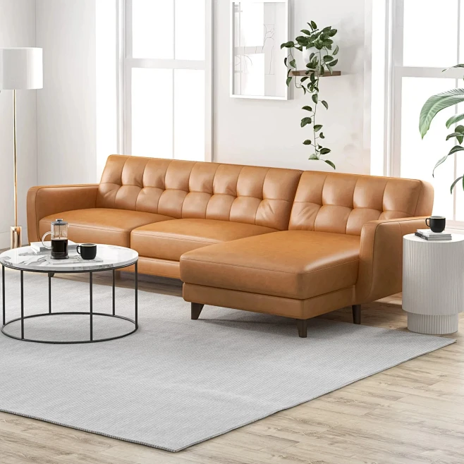 gianna-mid-century-modern-2-piece-real-top-grain-italian-leather ...