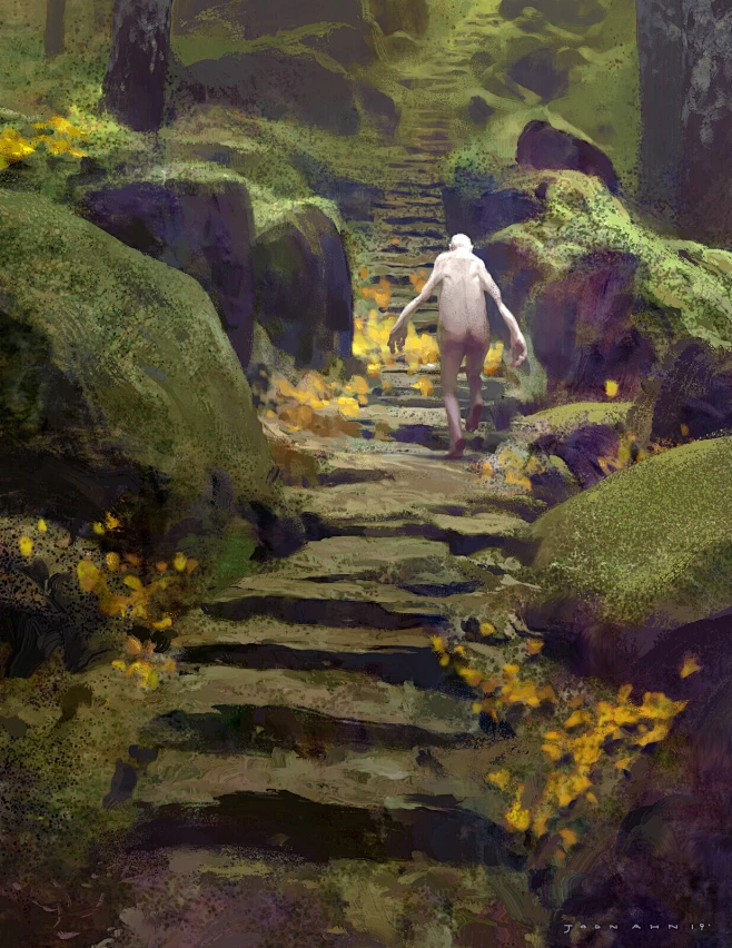 "Walk" by Joon Ahn https://www.artstation.com/artwork/6aVlNO-花瓣网