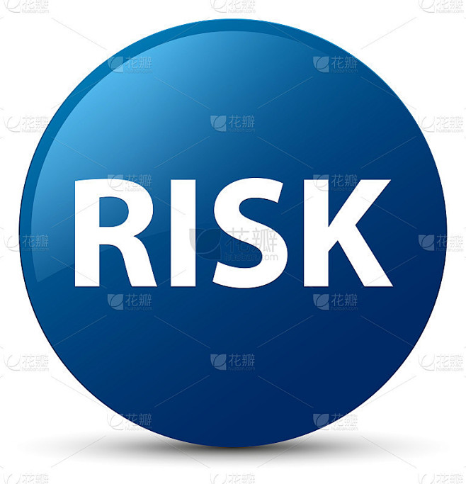 风险蓝色圆形按钮