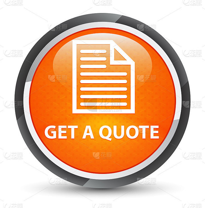 Get a quote (page icon) galaxy orange round button