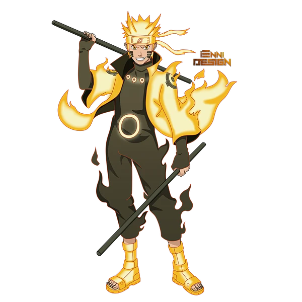 Naruto Shippuden|Naruto Uzumaki (Six Paths Mode) by iEnniDESIGN-花瓣网