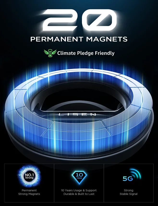 Amazon.com: LISEN for Tesla Phone MagSafe Car Mount, [20 Strong Magnets ...