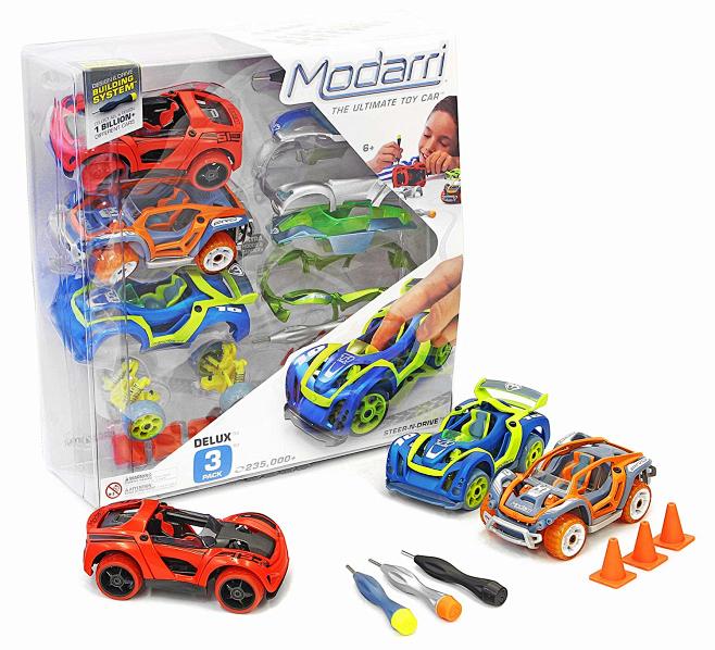 Amazon.com: Modarri Delux 3 Pack Build Your Car Kit Toy Set (S1,X1,T1 ...