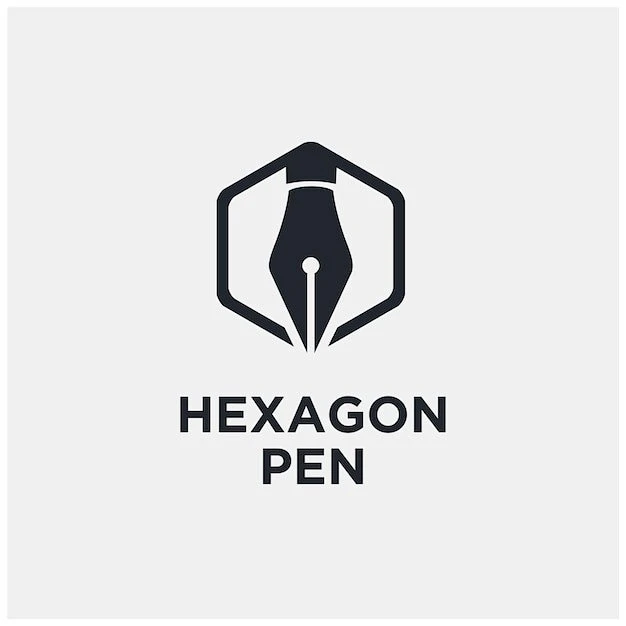 钢笔笔尖书法标志logo矢量图设计素材-花瓣网