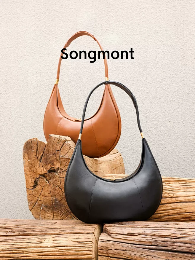 Songmont大号月弯包女大廓形轻背负设计师款简约通勤斜挎月牙包-tmall.com天猫-花瓣网