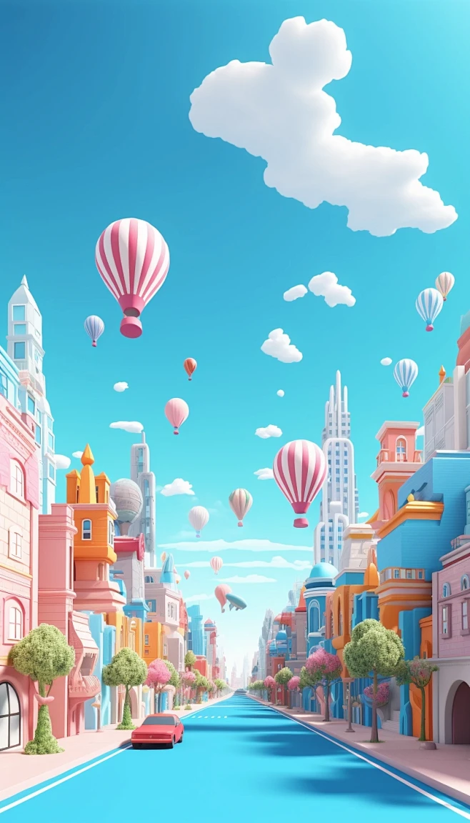 3d city activities A light blue sky activity 4k endered in cinema4d ...