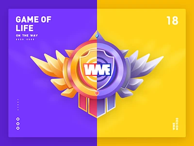 Game of Life bronze gold badge design wme illustration affinity ...