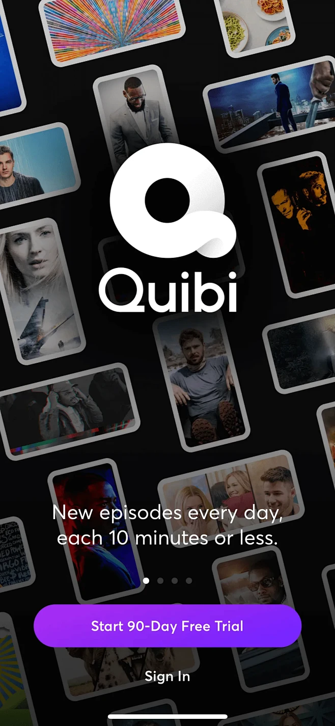 Quibi screen-花瓣网
