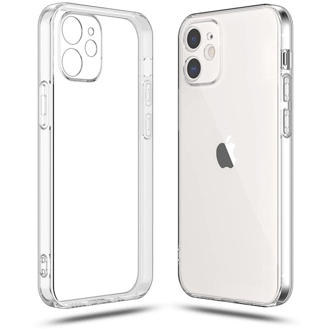 Amazon.com: Shamo 透明手机壳适用于 iPhone 12 Mini 透明手机壳(2020),防震缓冲保护套柔软 TPU 硅胶 ...