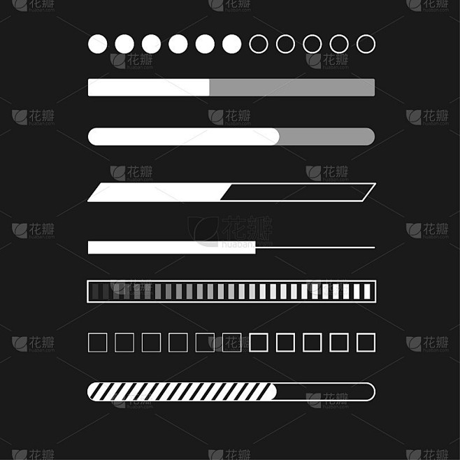 Web progress status load data upload bar digital s