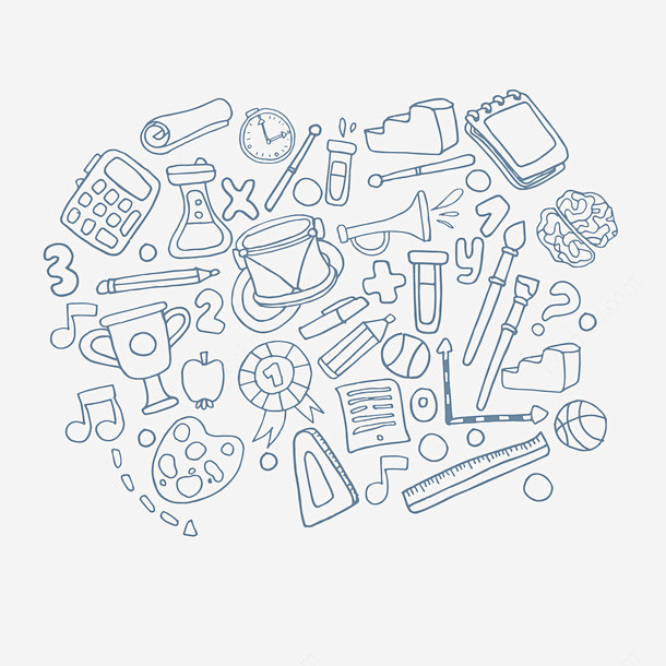 文具用品简笔画免抠png素材_新图网ixintu.com