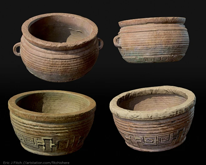 Ancient Pottery, Eric J Fitch : A pottery set of models I made to work ...