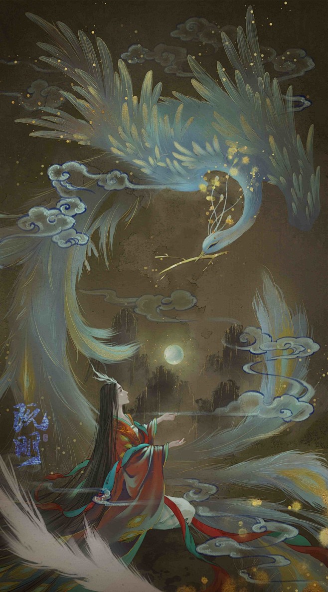 簪子拟人~_既明JM__插画师作品_涂鸦王国gracg.com