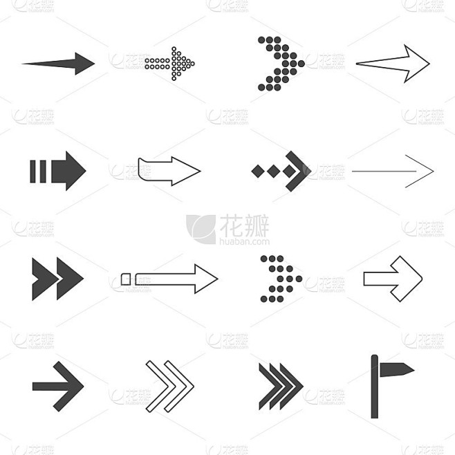 direction arrows icons set. road signs icons set.
