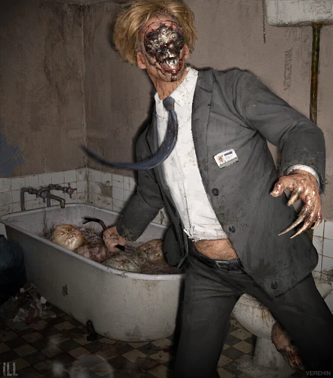 ILL. Bathroom, Maxim Verehin : indoor confrontation concept ILL_patreon/Socials/NFT/Tutorials ...