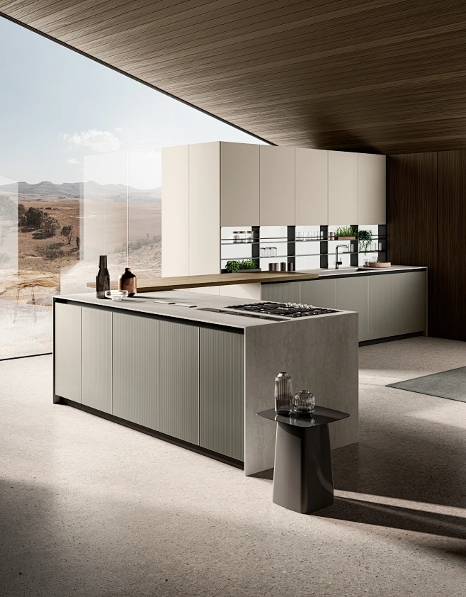 3D 3ds max architecture archviz design interior design kitchen Render ...