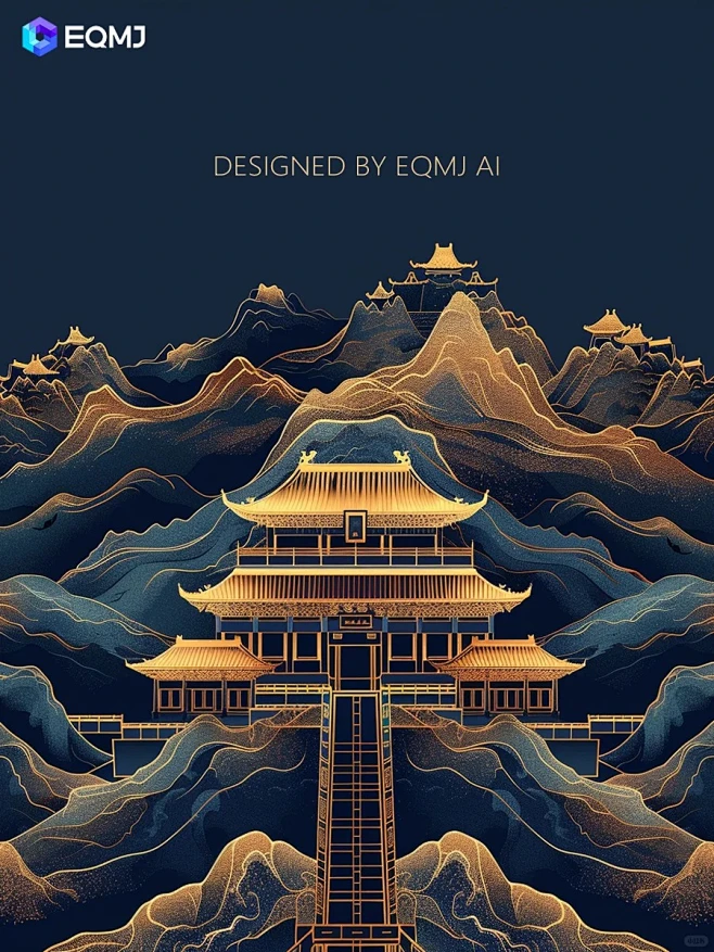 大美国风丨EQMJ AI绘制鎏金古城山水画_7_EQMJ官方代言人_来自小红书网页版-花瓣网